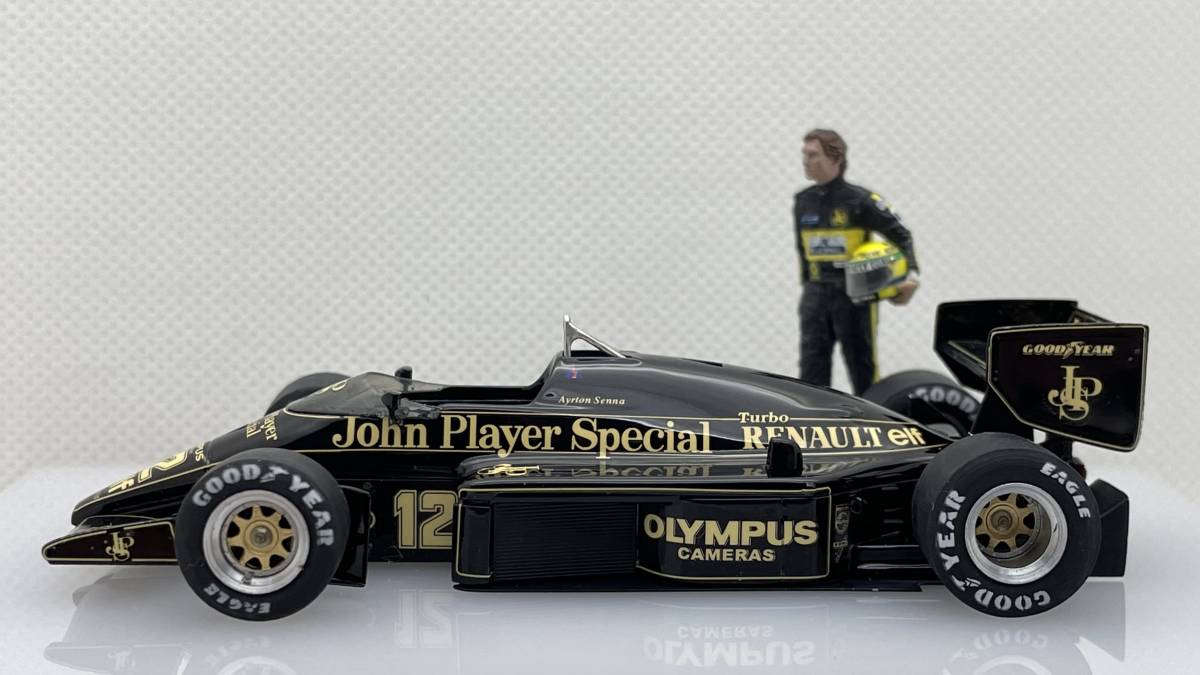 【未使用に近い】1/43 1/43 Lotus 97T & Ayrton Senna 1985年ベルギーGP仕様（MFH製キット）の完成品の ...