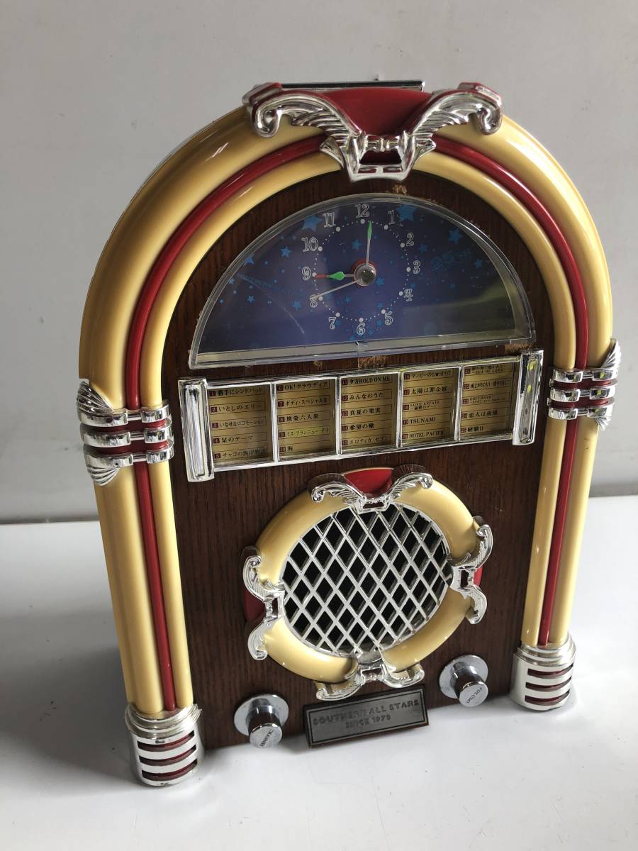 【傷や汚れあり】⑤t6 SOUTHERN ALL STARS サザンオールスターズ ジュークボックス 型時計 25周年 時計 目覚まし ...