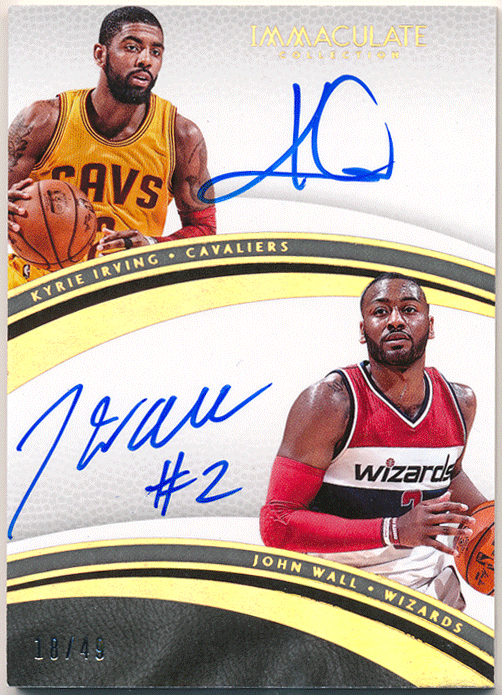 【やや傷や汚れあり】Kyrie Irving / John Wall 2016-17 Panini Immaculate Collection ...