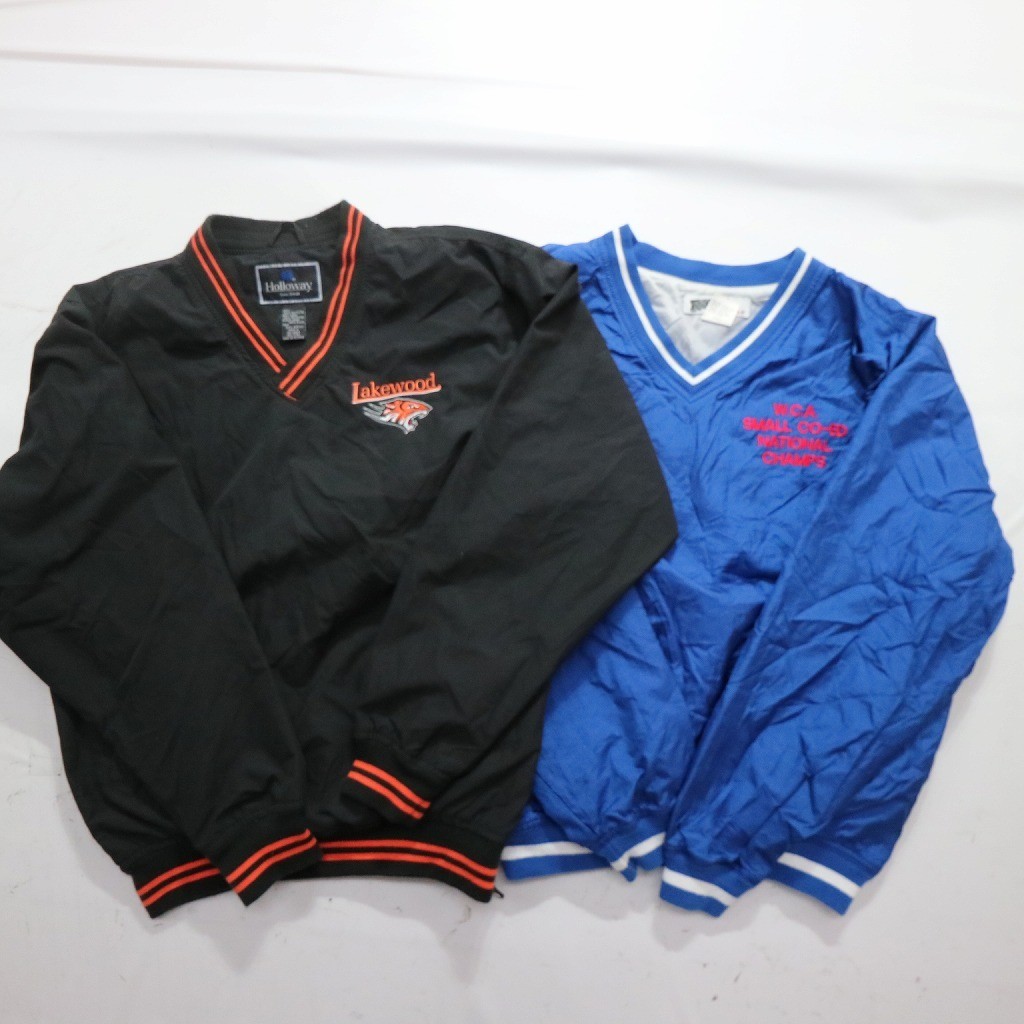 【やや傷や汚れあり】 プルオーバージャケット set 英文字ロゴ ワンポイント 他 (メンズS) 8枚セット まとめ売り 古着卸 1円スタート ...