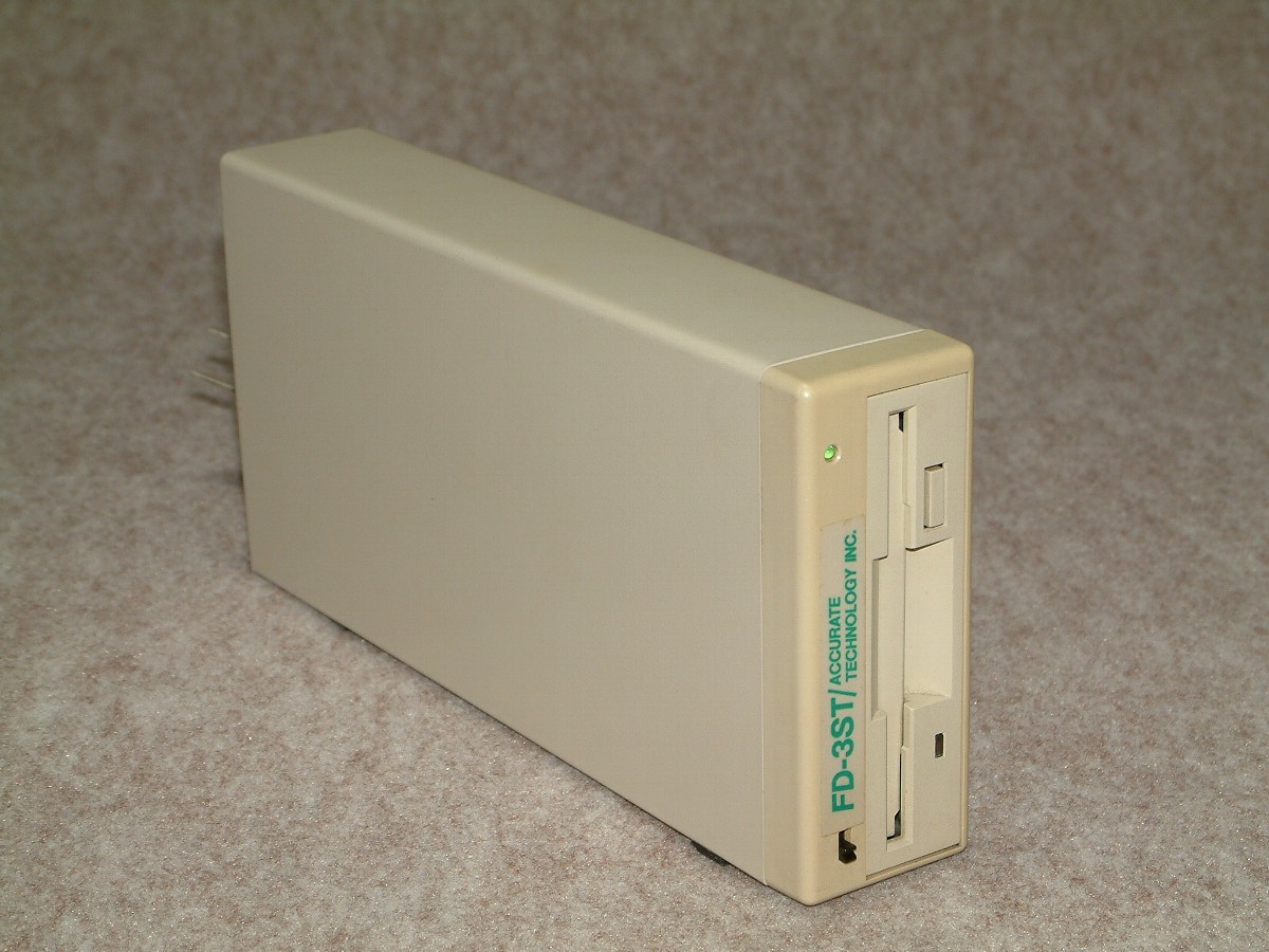 【やや傷や汚れあり】NEC PC-98x1シリーズ対応 3.5インチ外付けFDD ACCURATE TECHNOLOGY FD-3ST 通電のみ 動作未確認 ジャンク 部品取り実験研究用などに ...