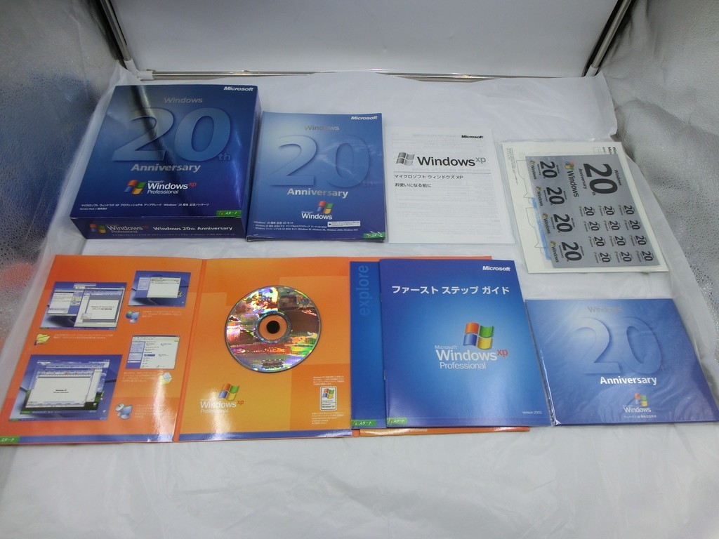 【やや傷や汚れあり】T【か1-80】【60サイズ】一部未開封/20周年記念/Microsoft Windows XP Professional ...