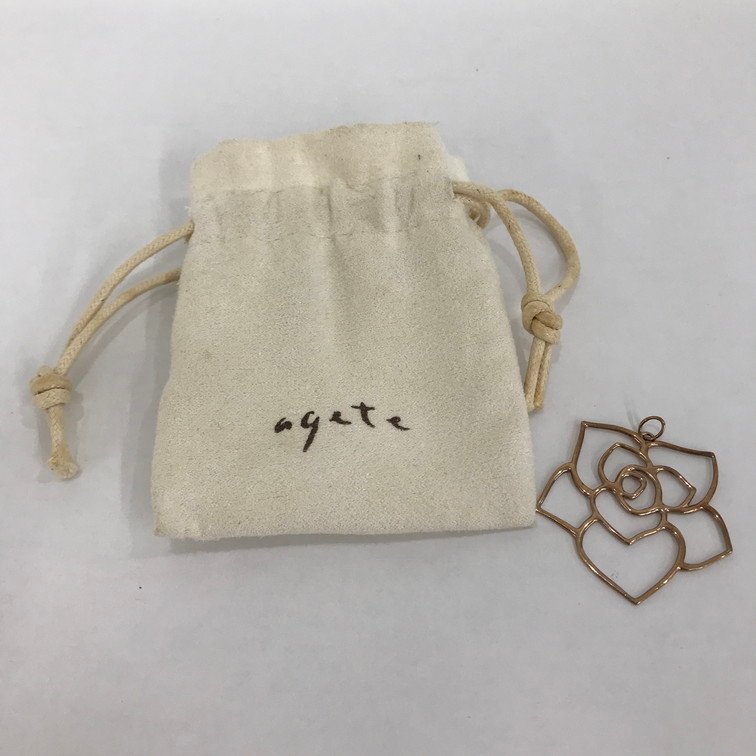 【傷や汚れあり】【AKAF3012】agete アガット ローズモチーフ トップのみ SV刻印あり 保存袋付きの落札情報詳細 - ヤフオク落札価格検索 オークフリー