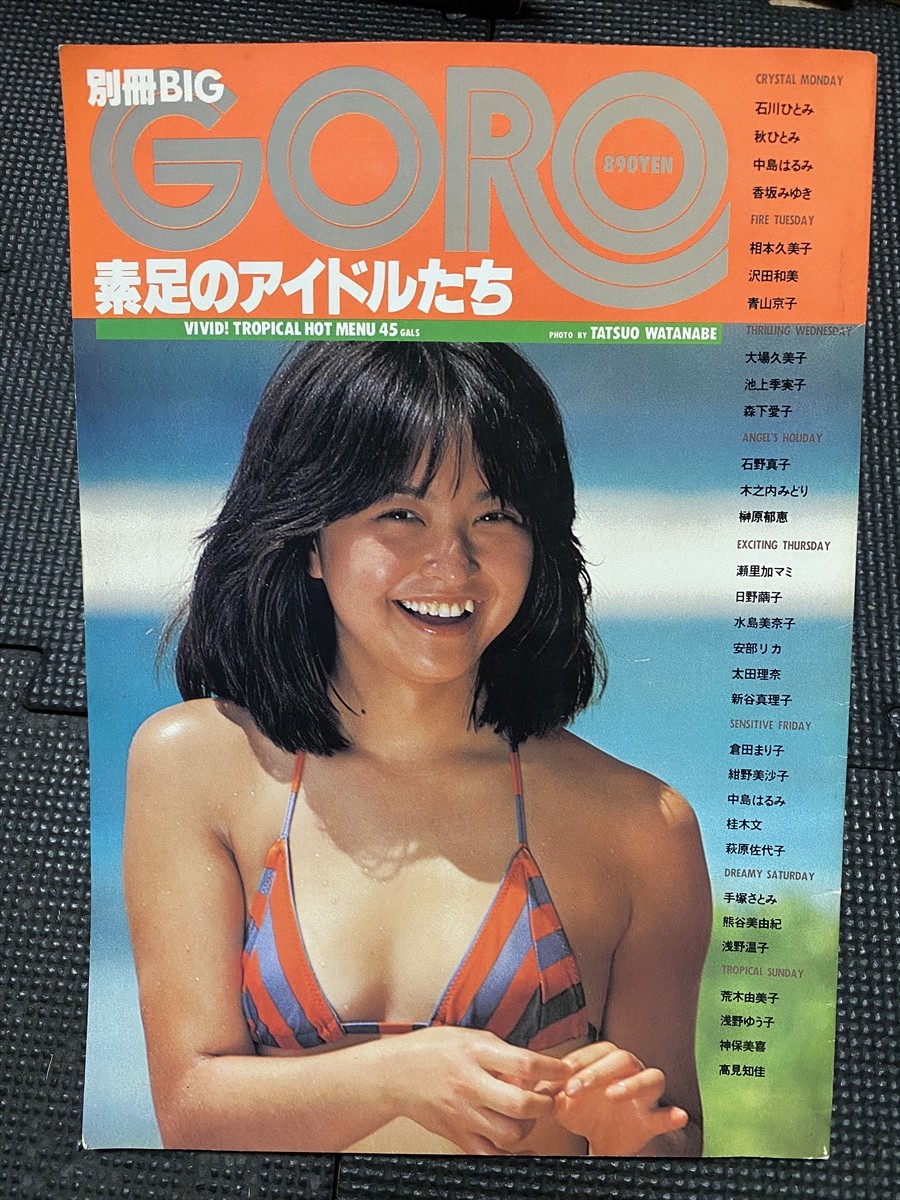 【目立った傷や汚れなし】別冊BIG GORO 素足のアイドルたち 石川ひとみ 香坂みゆき 大場久美子 榊原郁恵 手塚さとみ 浅野ゆう子 巻頭ピンナップ付き★W21a2211 の落札情報詳細 ...