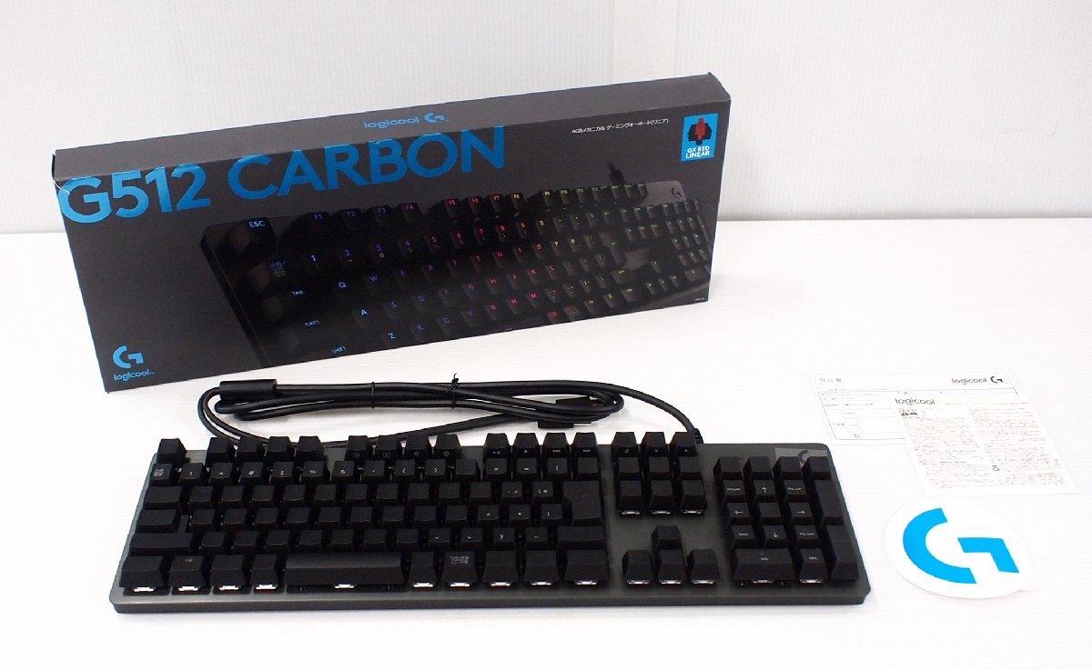 【やや傷や汚れあり】logicool ロジクール G512 Carbon RGBメカニカル ゲーミング キーボード リニア G512r-LNの落札情報詳細 - ヤフオク落札価格検索 オークフリー