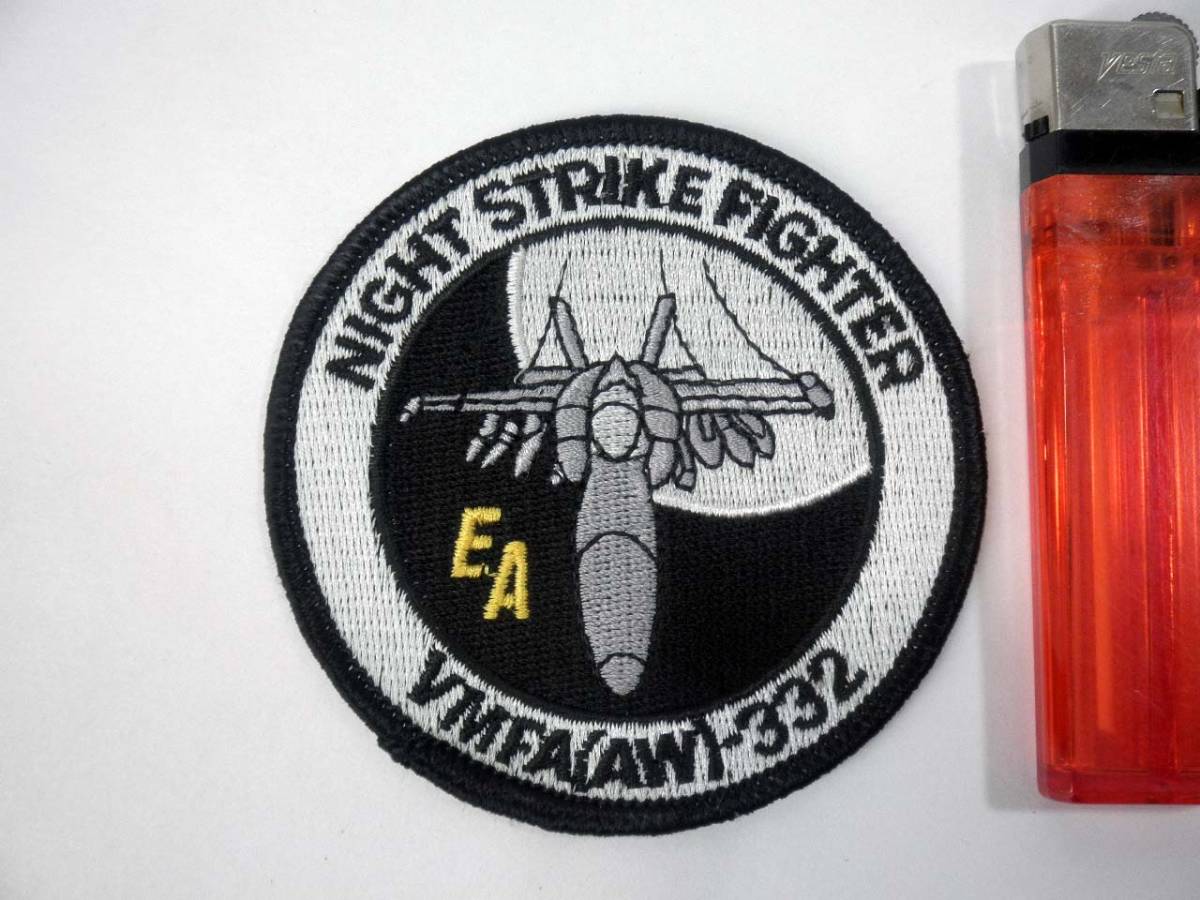 【目立った傷や汚れなし】アメリカ海兵隊【VMFA(AW)-332/MOONLIGHTERS スコードロンパッチ】公式？/USMC/全天候型戦闘 ...