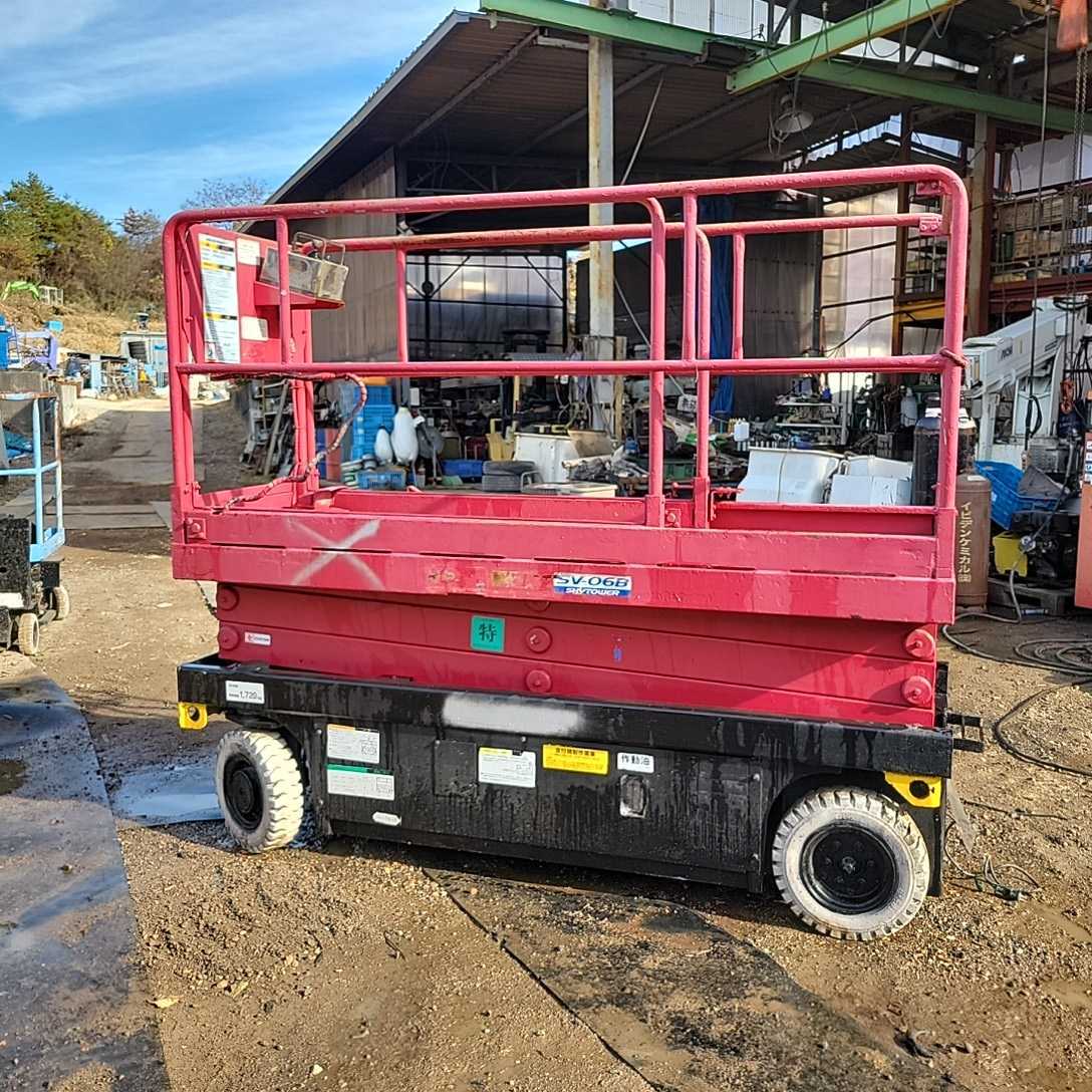 【やや傷や汚れあり】アイチ バッテリーリフト 高所作業車 地上高6m sv06b タイヤタイプ の落札情報詳細| ヤフオク落札価格情報 オークフリー