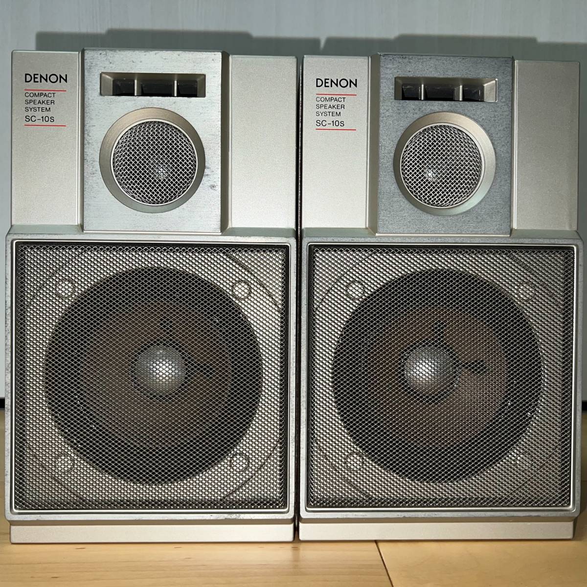【傷や汚れあり】送料込 訳有完動良品動画有 DENON SC-10s アルミダイキャストバッフル＆ポート 12cm2WAYスピーカー KENY ...