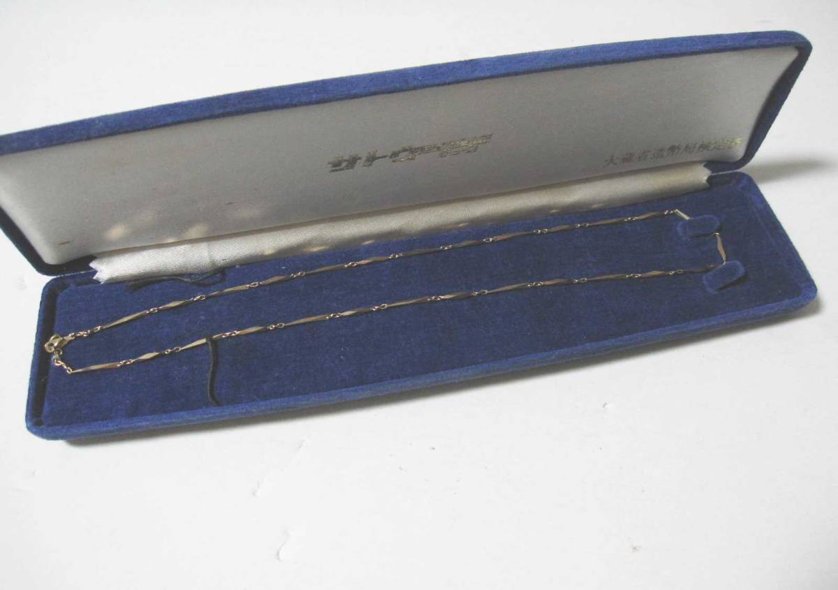 【やや傷や汚れあり】【K18 750 造幣局刻印有】イエローゴールド シンプル チェーン ネックレス/首輪 約40cm 5.6g / 18金 の落札情報詳細| ヤフオク落札価格情報 オークフリー