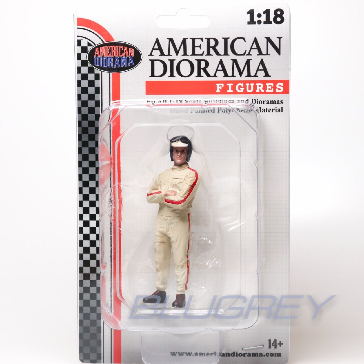 【未使用】アメリカン ジオラマ 1/18 レーシング レジェンド 60s-A フィギア American Diorama Racing ...