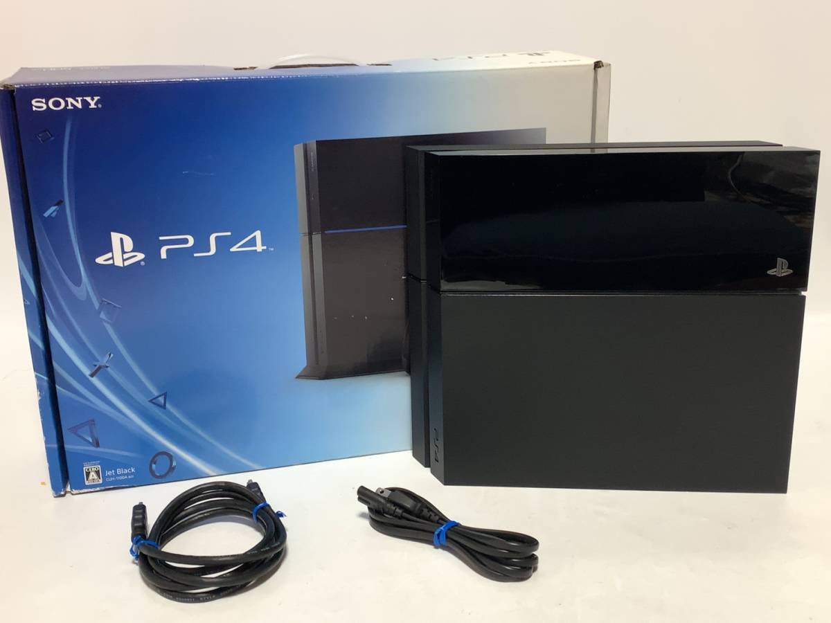 【やや傷や汚れあり】SONY PlayStation 4 CUH-1100 AB01 本体 ジェット・ブラック 500GB FW 10.01 PS4 プレステ 4 プレイステーション 動作確認 ...