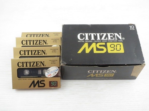 【未使用に近い】♪CITIZEN シチズン MS90 ハイポジションテープ(メタルサウンド) カセットテープ 90分 13個 + 46分 1個 ...