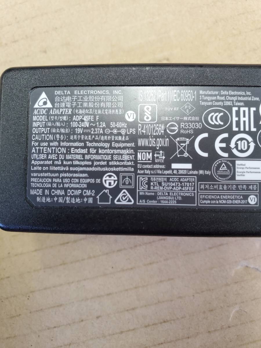 【傷や汚れあり】DELTA ACアダプタ ADP-45FE F 19V 2.37A 外径5.5 内径1.8 (3の落札情報詳細 - ヤフオク ...