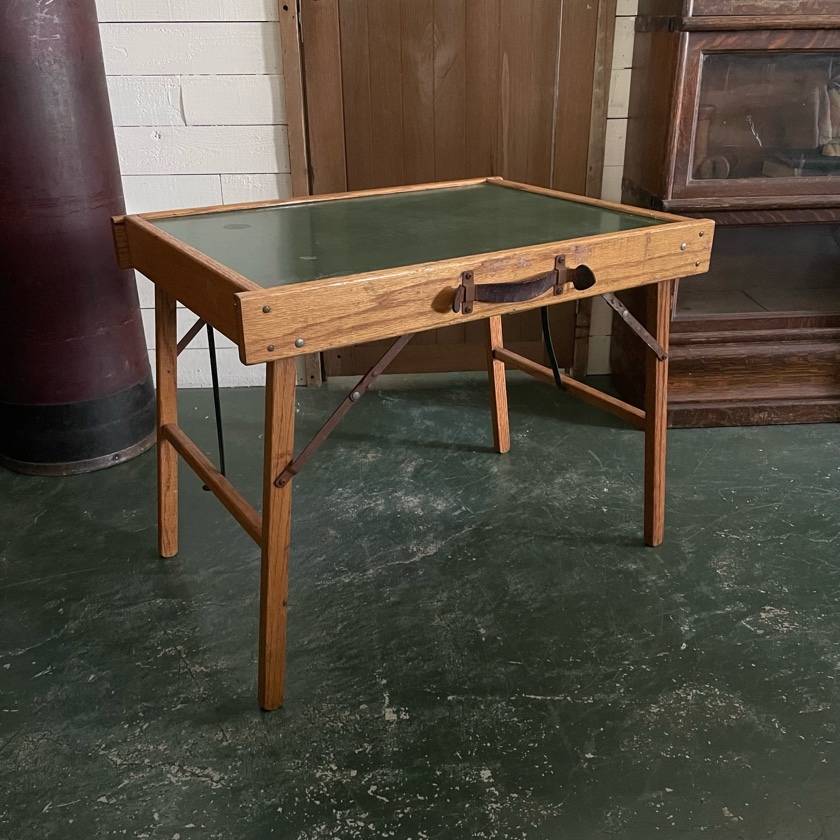 【傷や汚れあり】Vintage USA Folding Table 'CASS TOYS' 折りたたみ式 テーブル 木製 アウトドア キャンプ ...