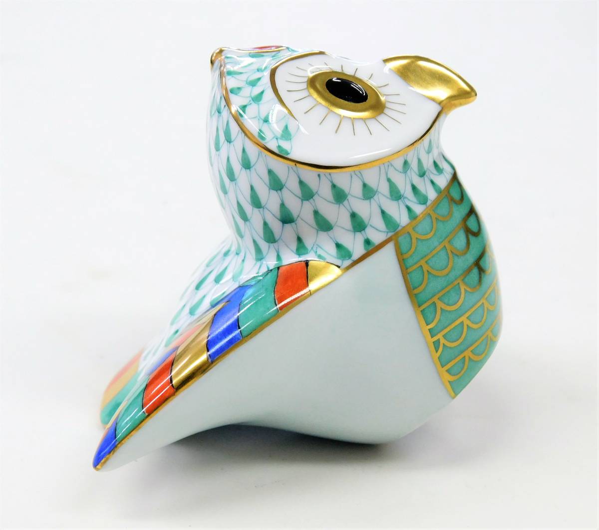 【目立った傷や汚れなし】Herend ヘレンド ★ ふくろう 梟 Herend Owl Club 世界のふくろう 2009年 インド 西洋美術 ...
