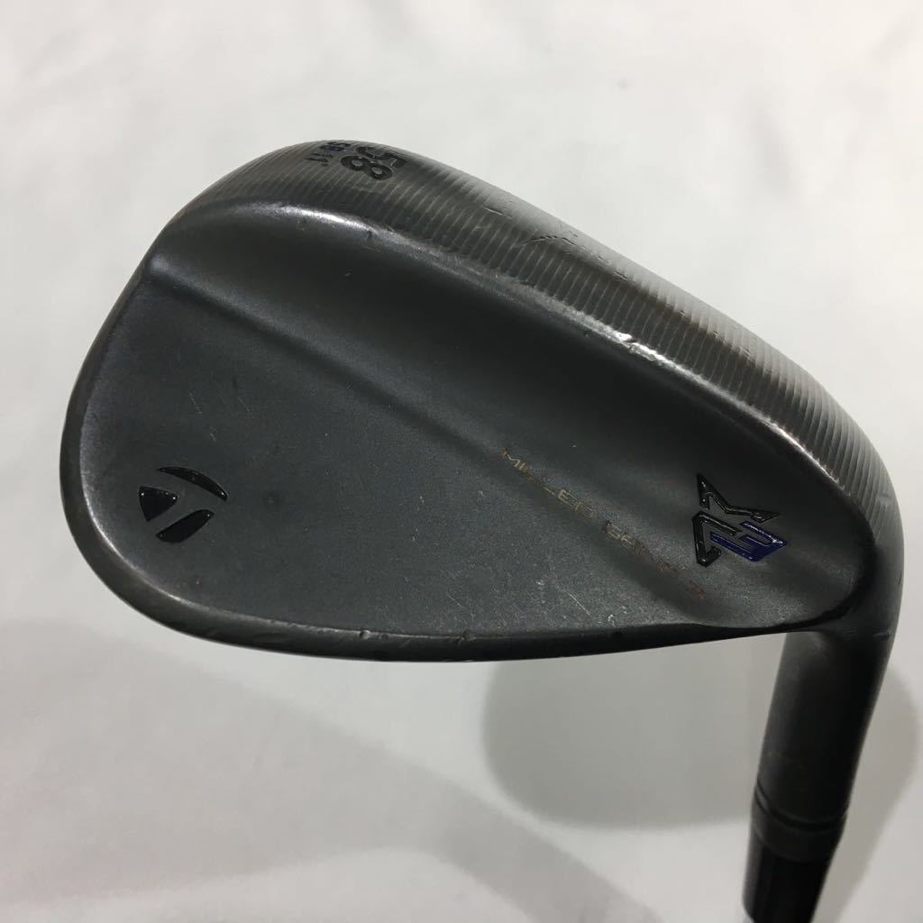 【傷や汚れあり】【即決価格】ウェッジ TaylorMade MILLED GRIND 3 BLACK / NSプロMODUS 3 TOUR105 / 58度：硬さS：35in：D-4：458g ...