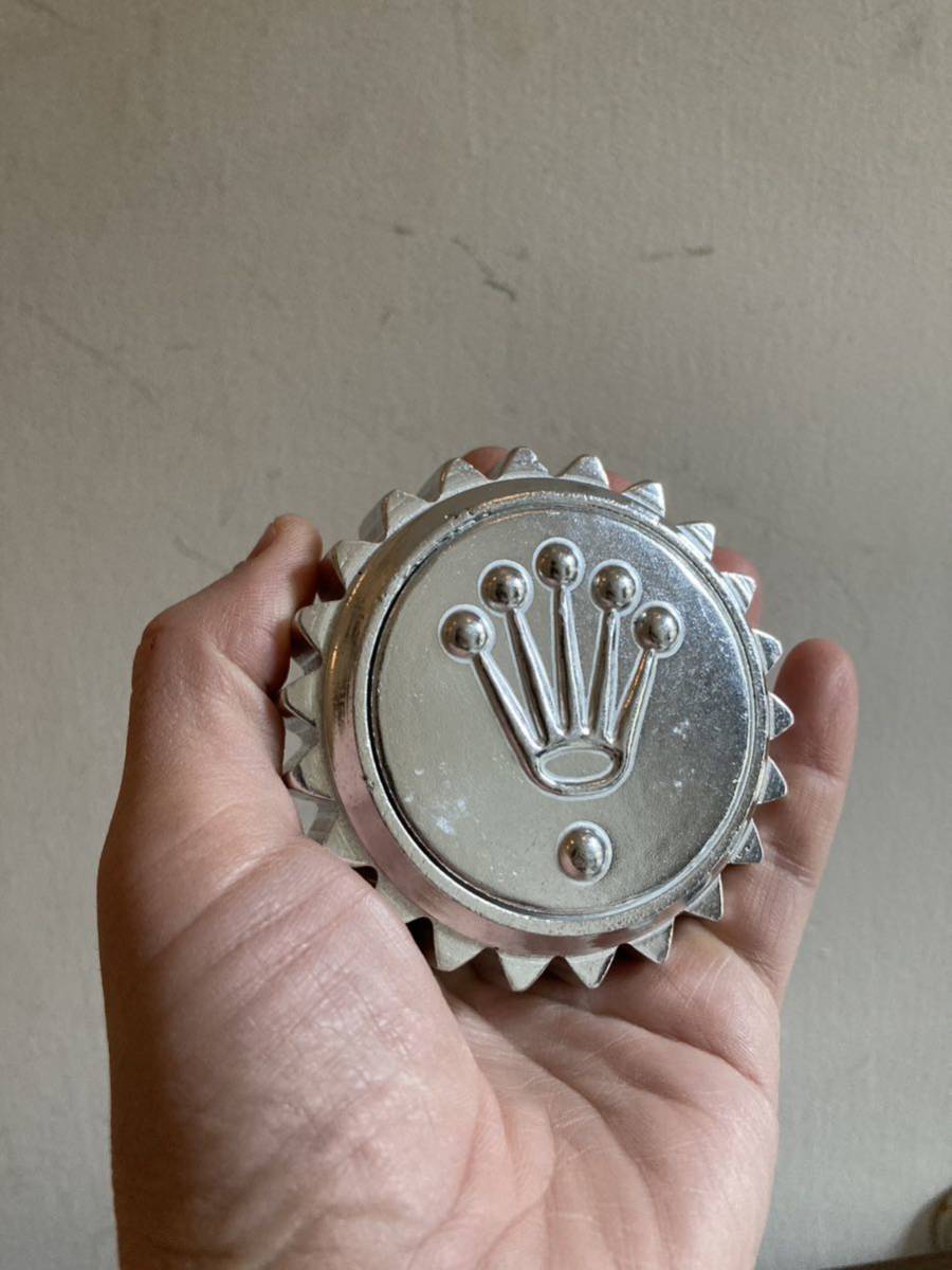 【傷や汚れあり】rolex crown platinum ロレックス リューズ 竜頭 金属製 ペーパーウェイト Paper weight ...