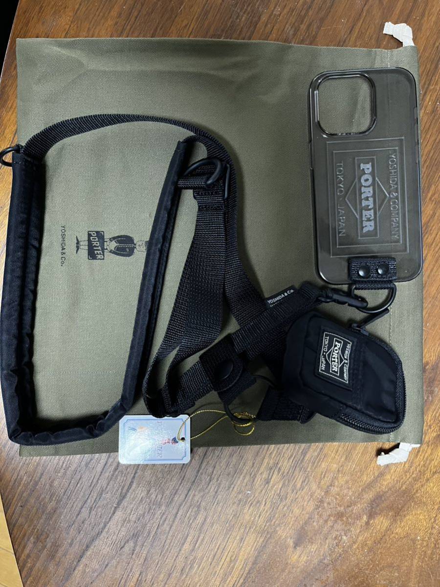 【未使用】ポーター PORTER × Air Jacket 黒色 SHOULDER Air Jacket with POUCH for ...