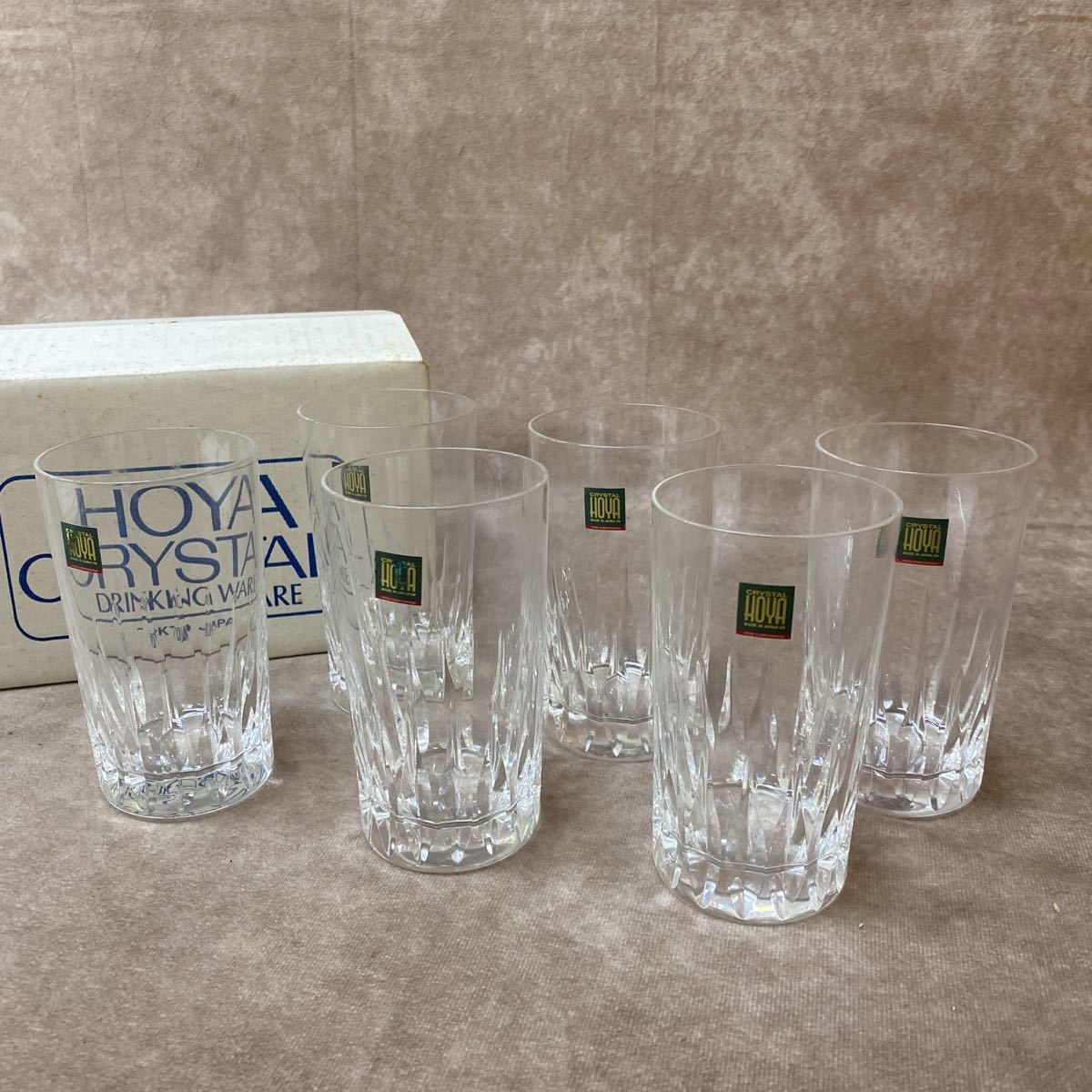 【未使用】未使用 保管品 HOYA CRYSTAL DRINKING WARE ホヤクリスタル NTJ9124 タンブラー ガラスコップ ...