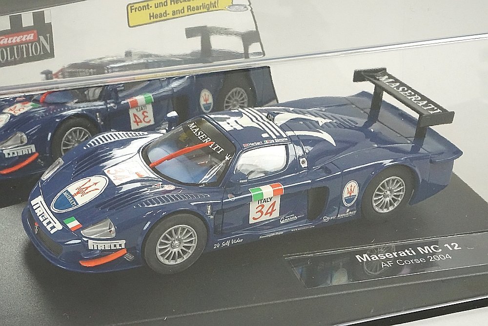 【やや傷や汚れあり】CARRERA EVOLUTION カレラ 1/32 Maserati マセラティ MC12 AF CORSA 2004 ...