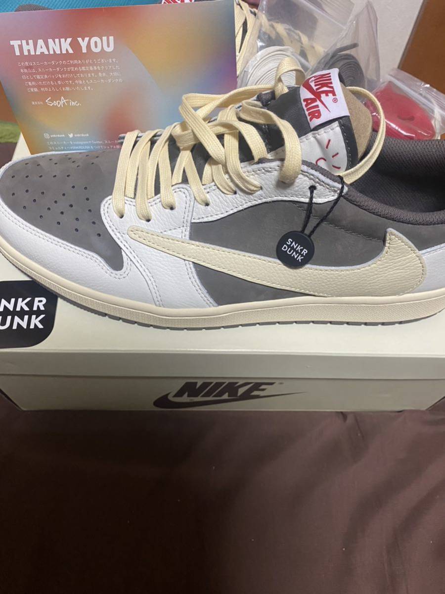 【未使用】2足売り NIKE ナイキ ×Fragment Design ×TRAVIS SCOTT AIR JORDAN 1 LOW OG ...