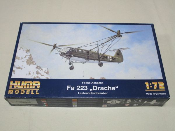 【全体的に状態が悪い】1/72 フーマモデル（HUMA MODELL) ドイツ空軍フォッケ・アハゲリスFa-223ドラッヘ ヘリコプターの落札 ...