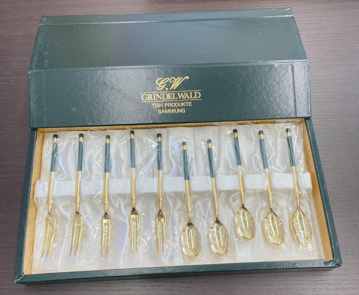 【目立った傷や汚れなし】#756 GRINDEL WALD グリンデルワルト カトラリーセット 10本セット スプーン×5 フォーク×5 食器 ...