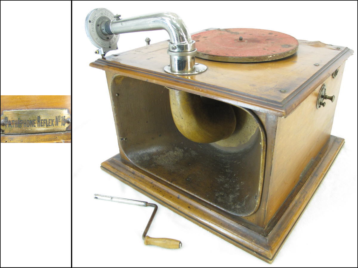 【傷や汚れあり】 PATHE PHONE 蓄音機 №15 レトロ アンティーク 現状 の落札情報詳細 - ヤフオク落札価格検索 オークフリー