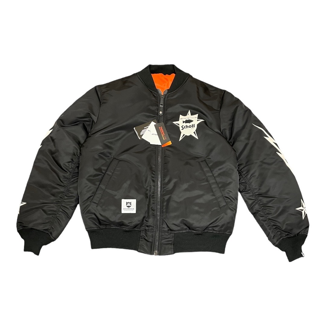 【未使用】1スタ！定価36300円 新品 BASS BRIGADE Schott バスブリゲード/MA-1 コラボ ブルゾン 中綿 ジャケット ショット 782-3152012 2XLの落札 ...