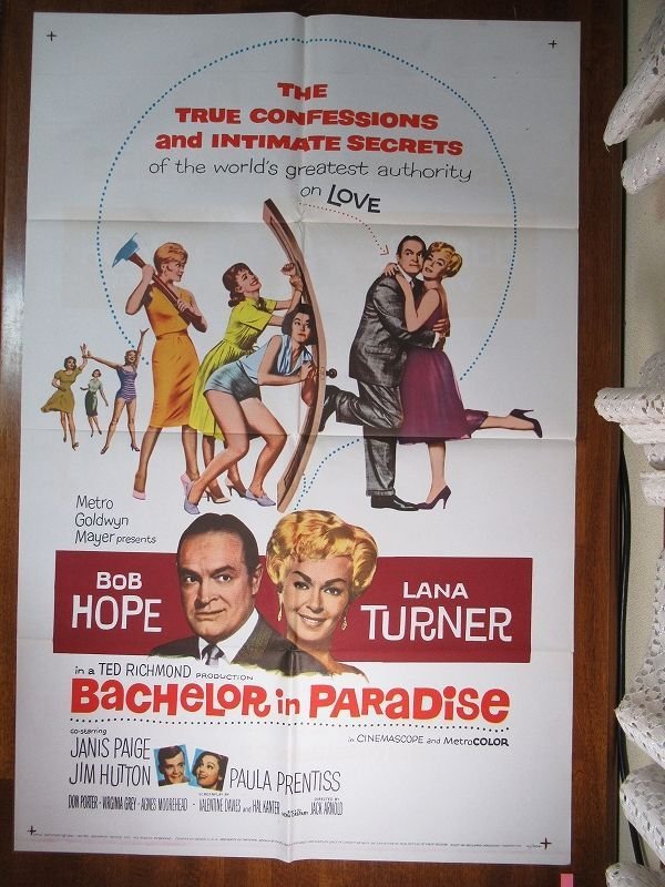 【傷や汚れあり】O187/US版1sh 映画ポスター【Bachelor in Paradise】監督ジャック・アーノルド/ORG 61/304の落札情報詳細 - Yahoo!オークション落札 ...