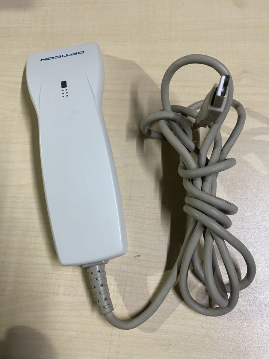 【やや傷や汚れあり】CB9347 & OPTICON オプトエレクトロニクス バーコードレーザースキャナ(USB) OPL-6845R-USB ...