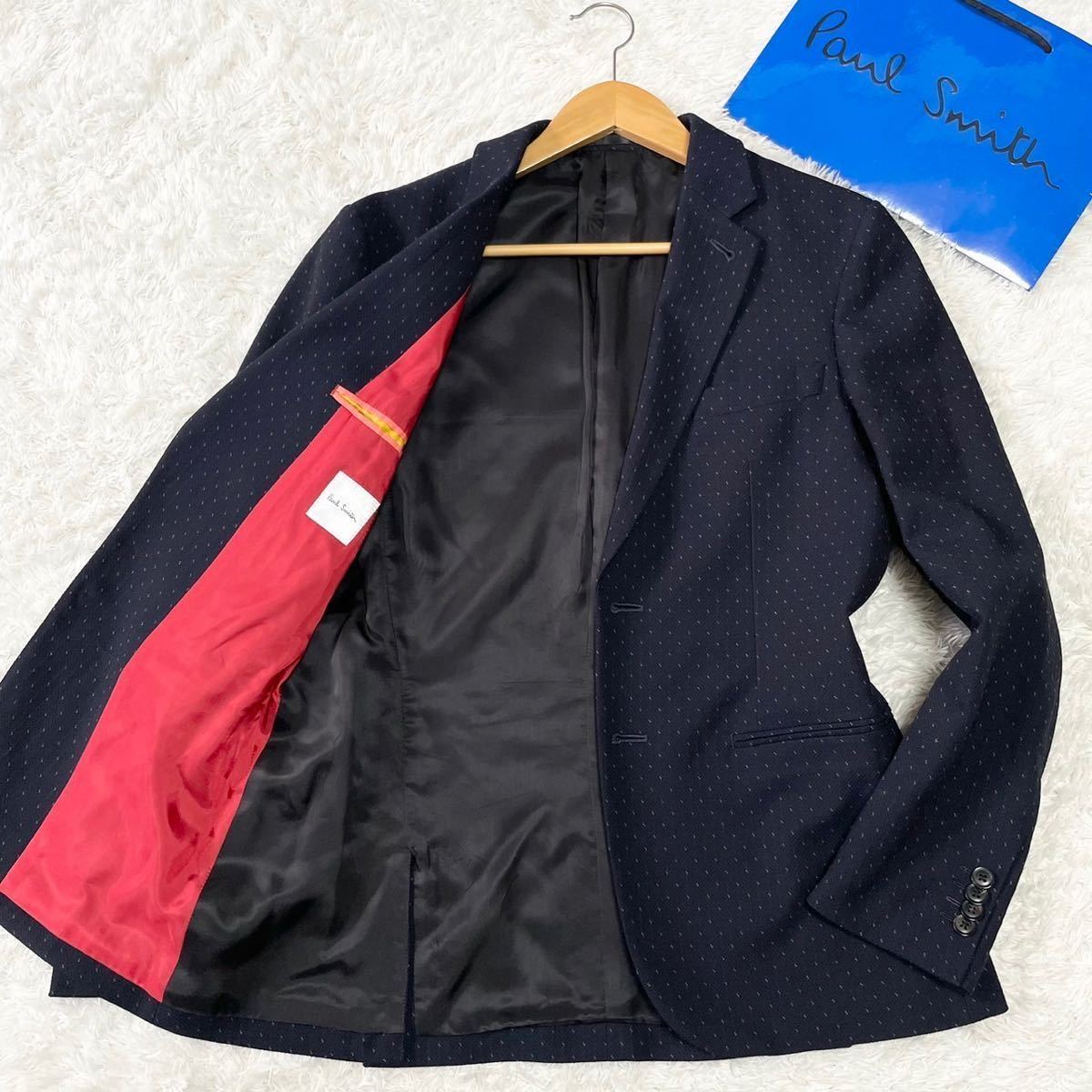 【目立った傷や汚れなし】美品!!ポールスミス『溢れ出る紳士感！！』Paul Smith テーラードジャケット M 2B 高級 ウール%100春仕様 裏地総柄 背抜き ネイビーの落札情報詳細 ...