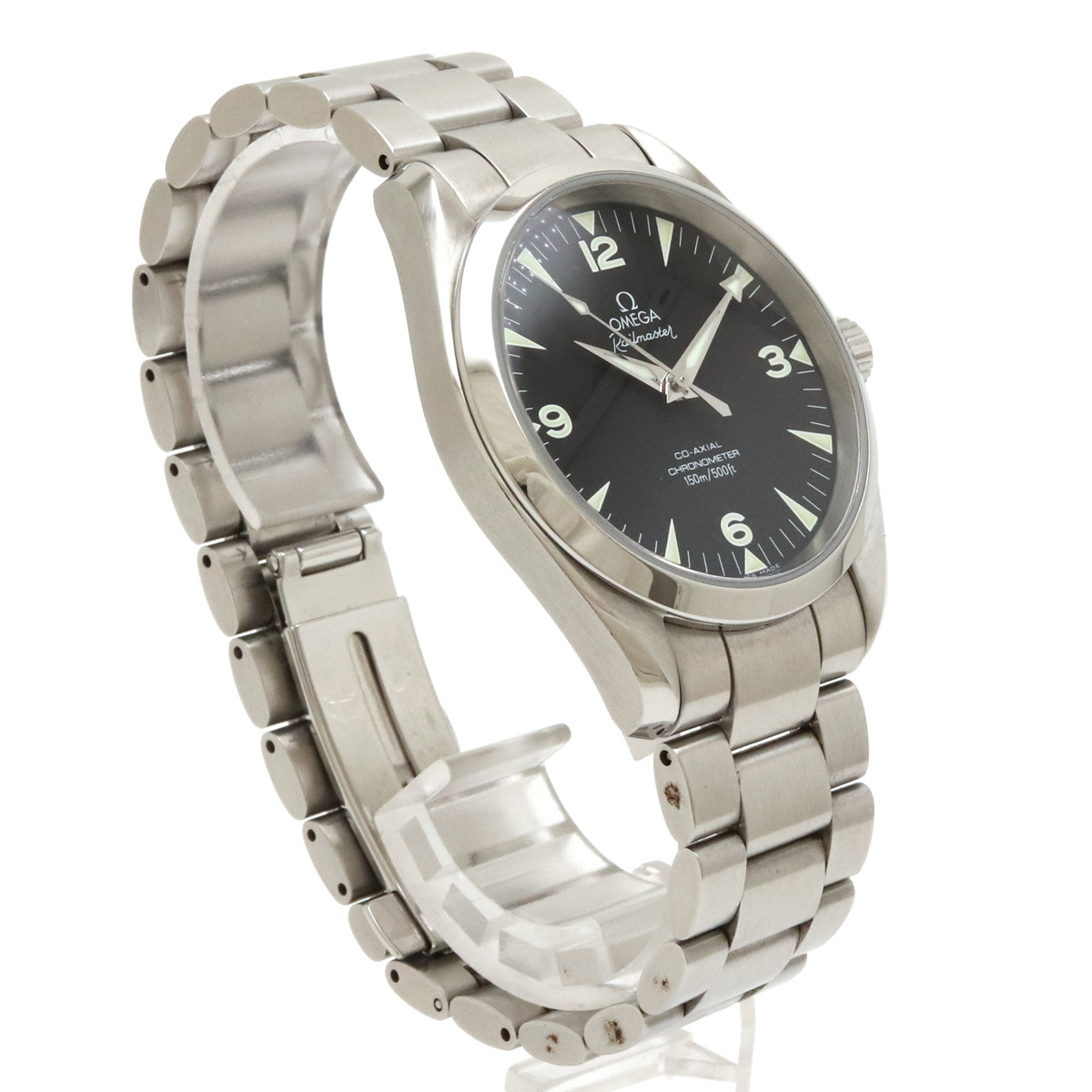 【やや傷や汚れあり】OMEGA オメガ Seamaster シーマスター アクアテラ レイユマスター SS ブラック文字盤 AT オートマ 腕 ...