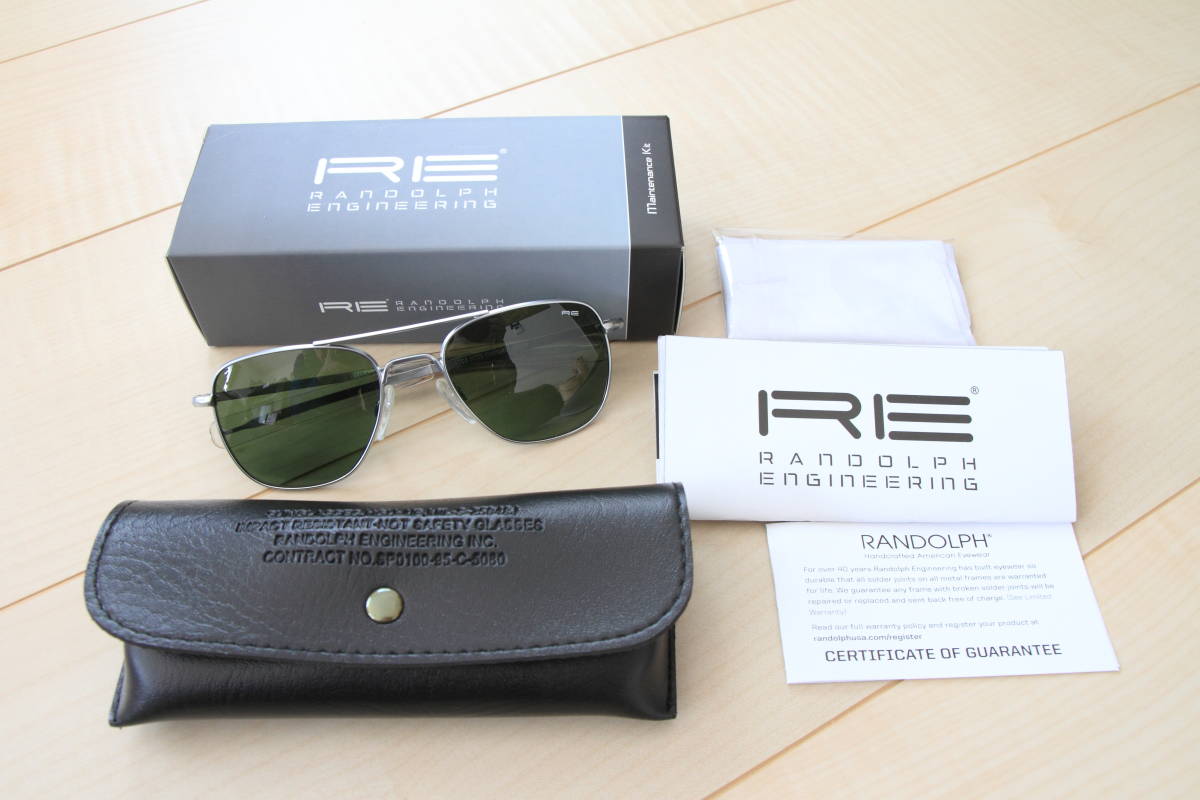 【やや傷や汚れあり】【ランドルフ エンジニアリング】本物 RANDOLPH ENGINEERING サングラス Aviator アビエーター ...