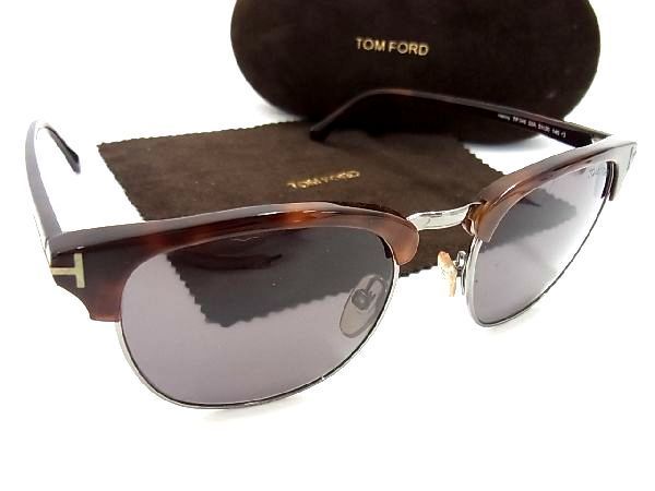 【やや傷や汚れあり】1円 Tom Ford トムフォード Henry Tf248 52a べっ甲調 サングラス 眼鏡 メガネ メンズ