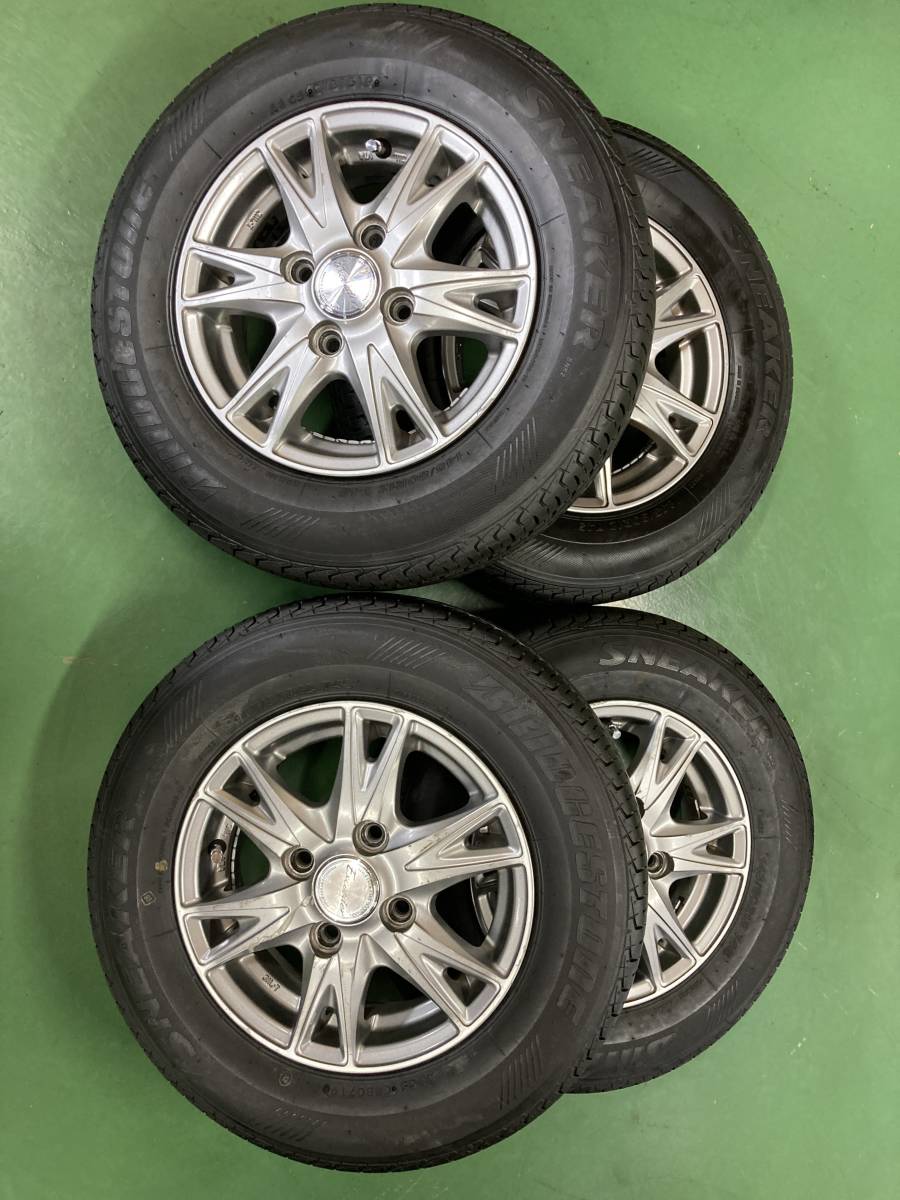 【傷や汚れあり】中古アルミ・タイヤ EXCEEDER(ホットスタッフ) 12×4J+42 100/4H ブリヂストン スニーカーSNK2 145/80R12 4本の落札情報詳細 - ヤフオク ...