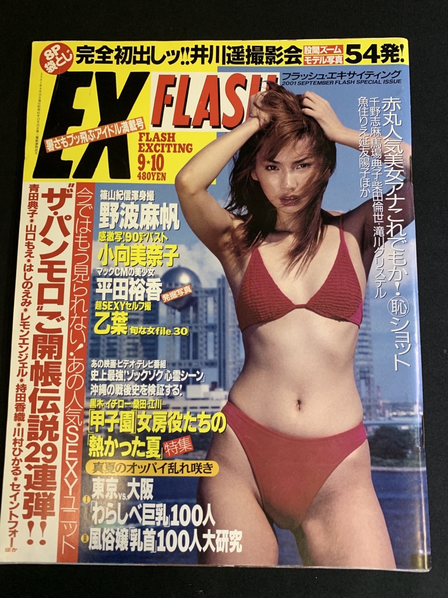 【やや傷や汚れあり】『2001年9月10日号 EX FLASH フラッシュ 井川遥 水着 野波麻帆 平田裕香 ラッキーレッグス水着 レモンエンジェル melody セントフォー』の落札情報詳細 ...