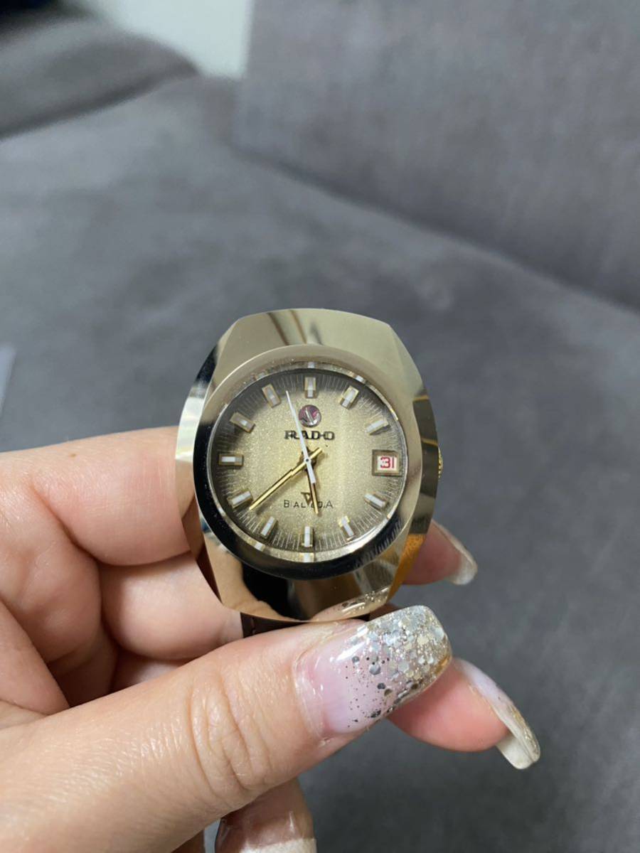 【やや傷や汚れあり】稼動品 可動 RADO ラドー BALBOA V バルボア メンズ 腕時計 Watch 自動巻き ゴールド系 カットガラス デイト 1円スタートの落札情報詳細 - ヤフオク ...