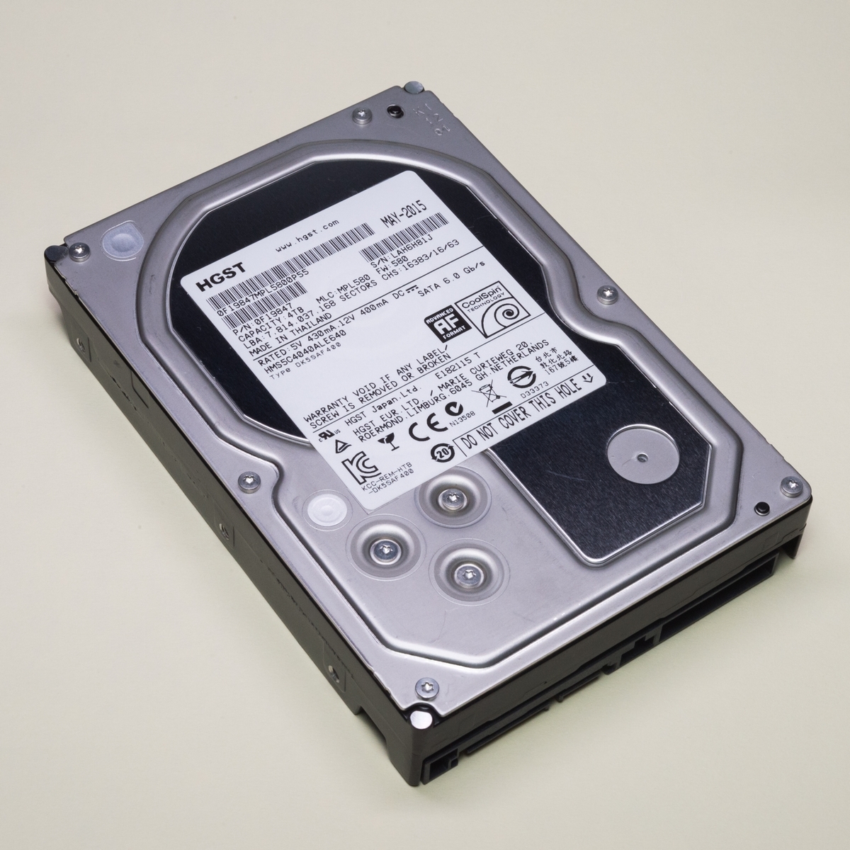 【目立った傷や汚れなし】 HGST製 4TB HDD HMS5C4040ALE640 Serial ATA 6.0 Gbps の落札情報詳細 ...