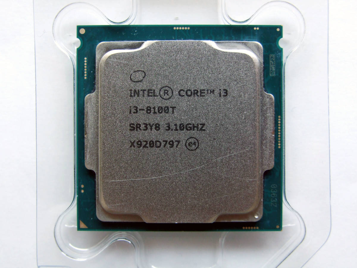 【やや傷や汚れあり】動作確認品 Intel CPU 【Core i3 8100T】 LGA1151 4コア 4スレッド 3.10GHzの落札 ...