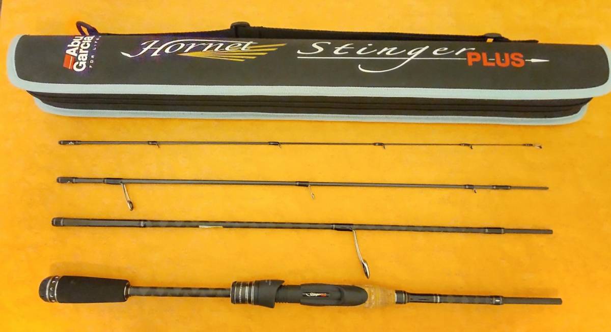 【目立った傷や汚れなし】【ショップ査定B＋品・使用3回のみ】Abu Garcia Hornet Stinger PLUS HSPS-674ULS MGS スピニングロッド 4ピース アブガル ...