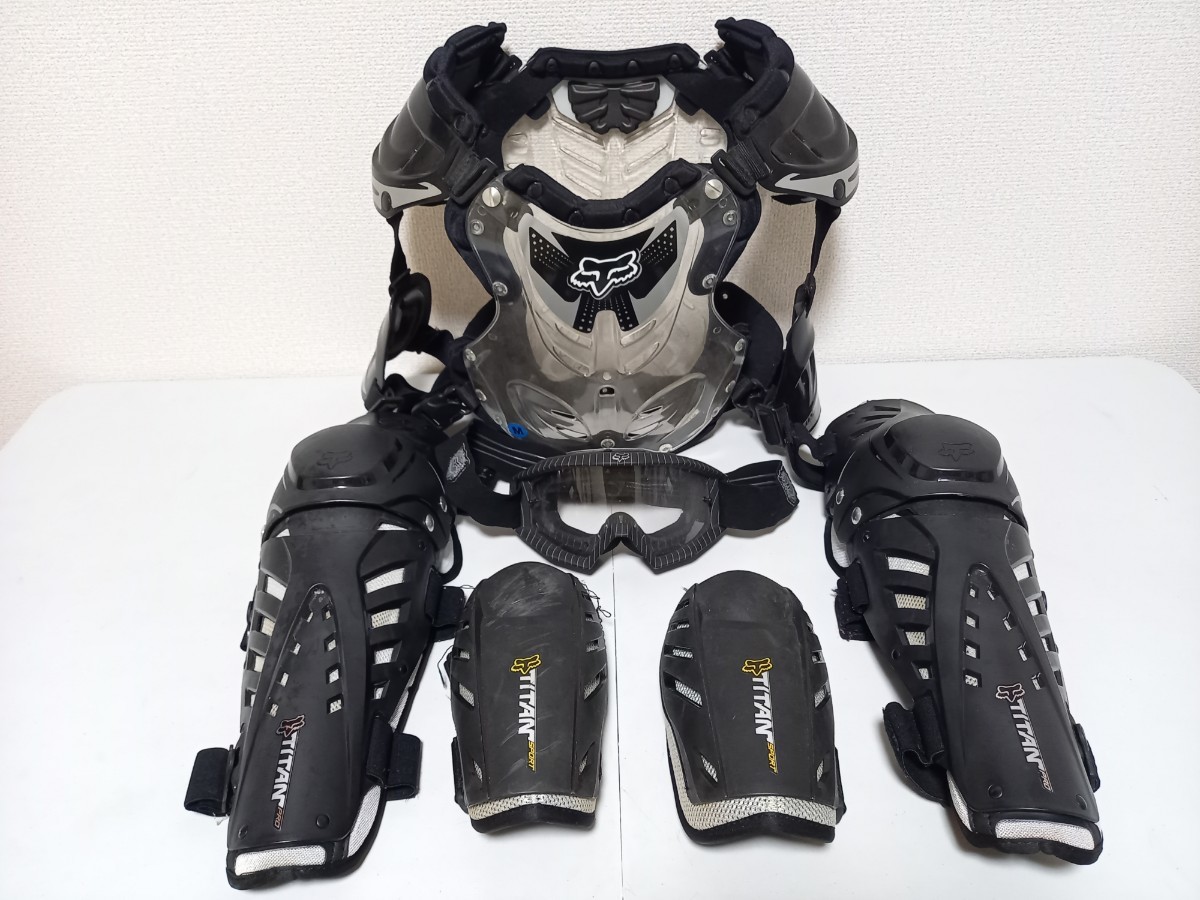【やや傷や汚れあり】プロテクター FOX R3 ルーストデフレクター Mサイズ TITAN pro ニーガード SPORT エルボーガード ...