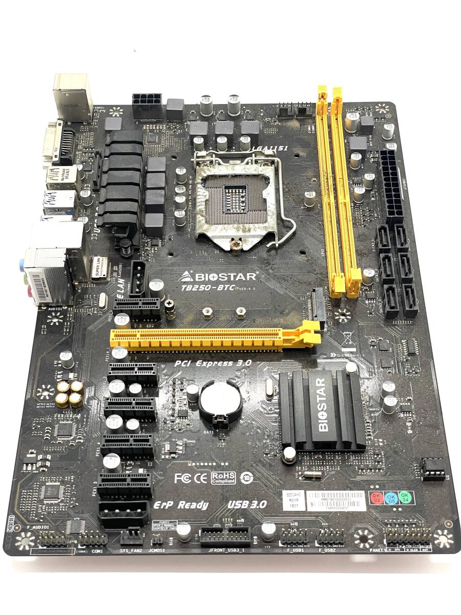 【やや傷や汚れあり】BIOSTAR / TB250-BTC / Intel LGA1151 CPU対応 マザーボード バイオスター PCパーツ 【送料無料】【動作確認済み】の落札情報詳細 ...