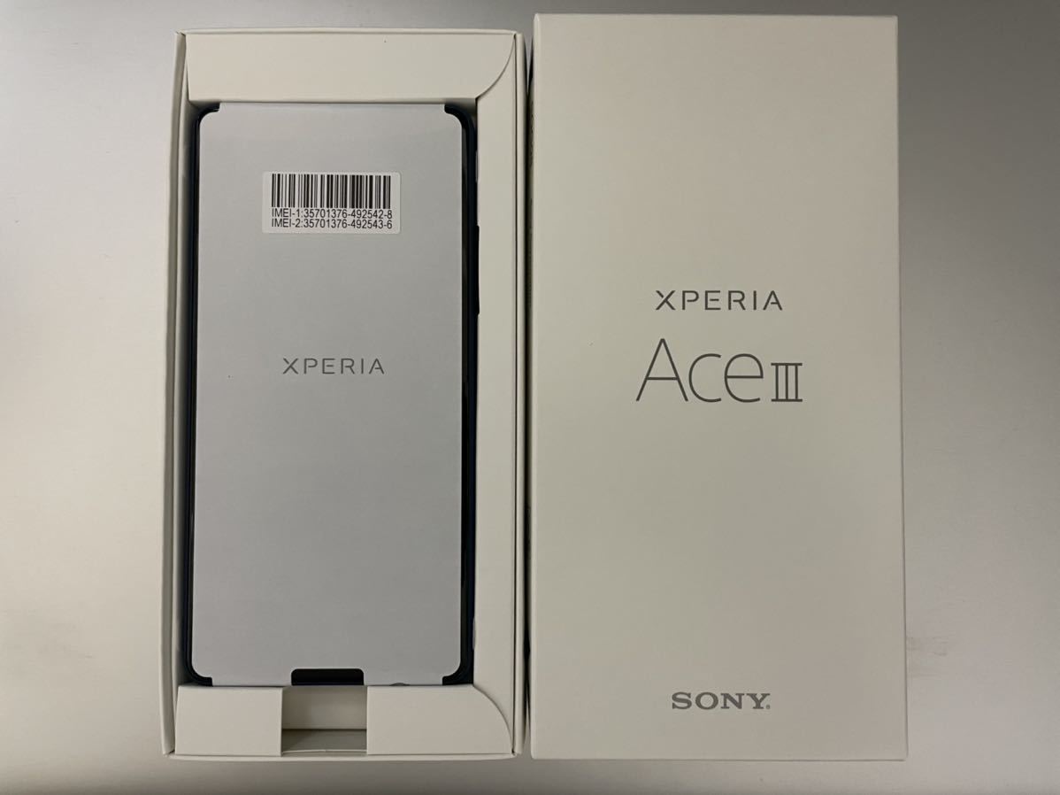 【未使用】【新品】デュアルSIM版 Xperia Ace III 5G SIMフリー ブルー SOG08(SOG08SLA) SONY Ace3 AceIII Ⅲ eSIM対応 UQ ...