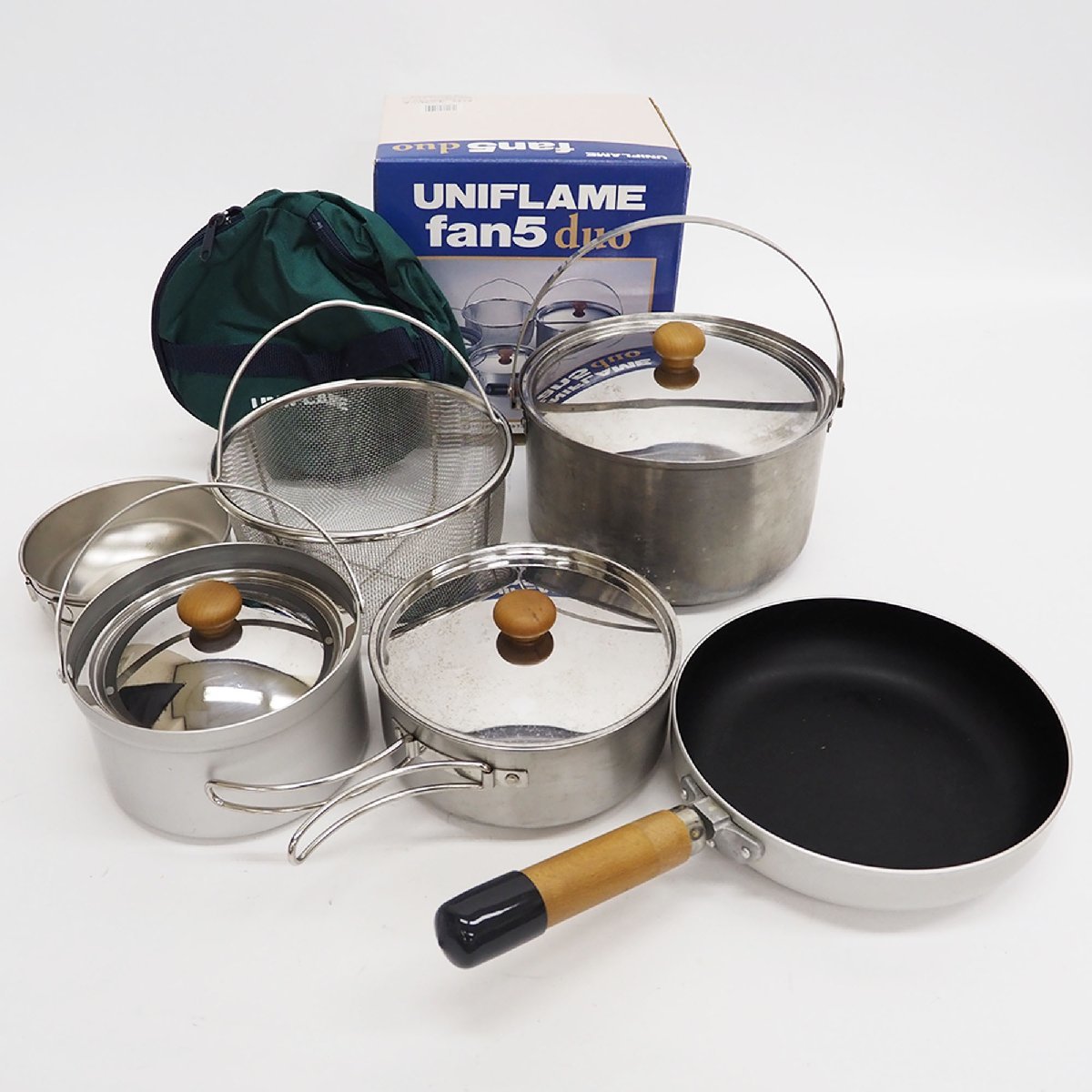 【傷や汚れあり】1円～ユニフレーム UNIFLAME fan5duo クッカーセット 2～3人向け 調理器具 バーベキュー アウトドア 中古の落札情報詳細 - Yahoo!オークション落札価格 ...