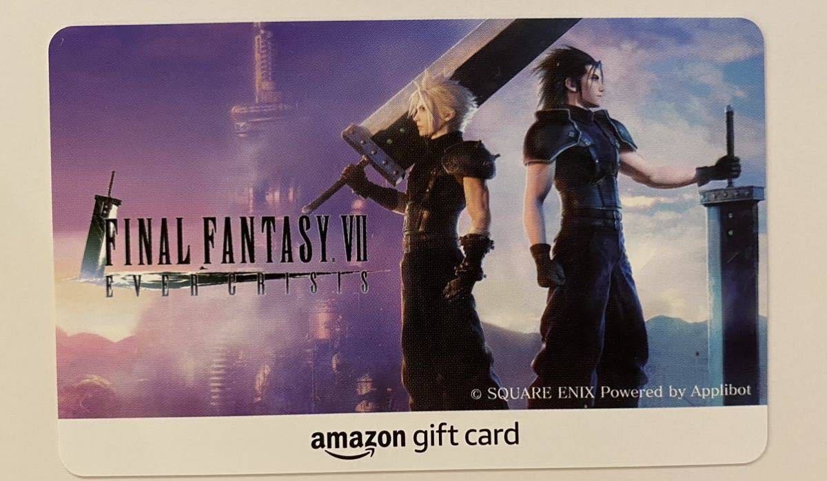 【目立った傷や汚れなし】【使用済】FINAL FANTASY VII EVER CRISIS ファイナルファンタジー7 エヴァークライシス オリジナル Amazonギフトカード FF7ECの ...