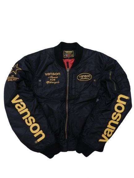 【やや傷や汚れあり】バンソン MA-1 サイズL VS-578DS-W1601-MA-1 ブラック フライトジャケット VANSON 中古品[B130U949]の落札情報詳細 - Yahoo ...