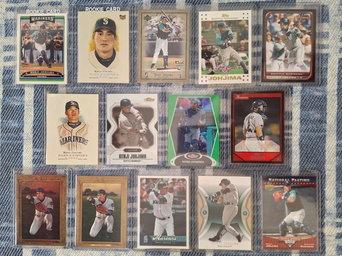 【未使用に近い】KENJI JOHJIMA 14 Cards 2006 RC Topps Upper Deck 2007 Bowman ...
