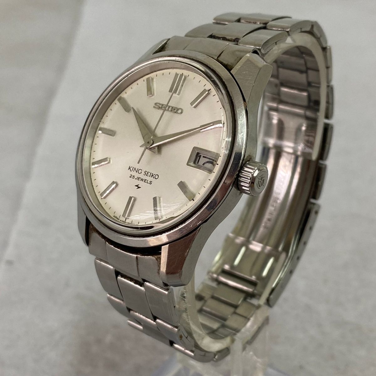 【傷や汚れあり】A339-T18-140 KING SEIKO キングセイコー 4402-8000 手巻き 25石 メダリオン デイト ...