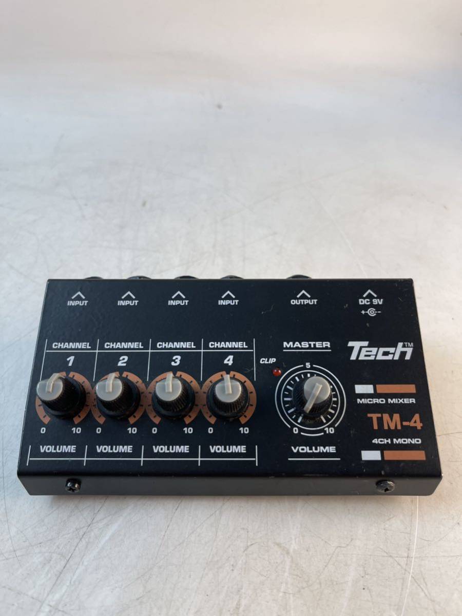 【目立った傷や汚れなし】TECH MICRO MIXER TM-4 4ch mono テック マイクロ ミキサー ギター 音響機器 楽器wの ...
